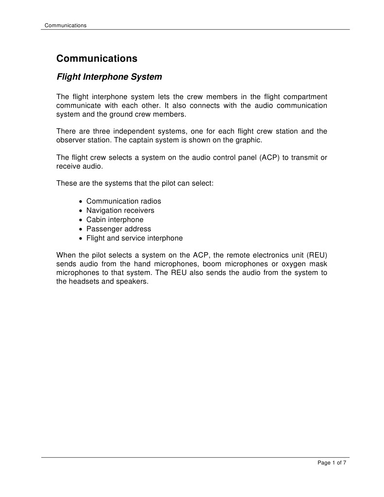 Communications: Flight Interphone System | PDF | Communications System ...