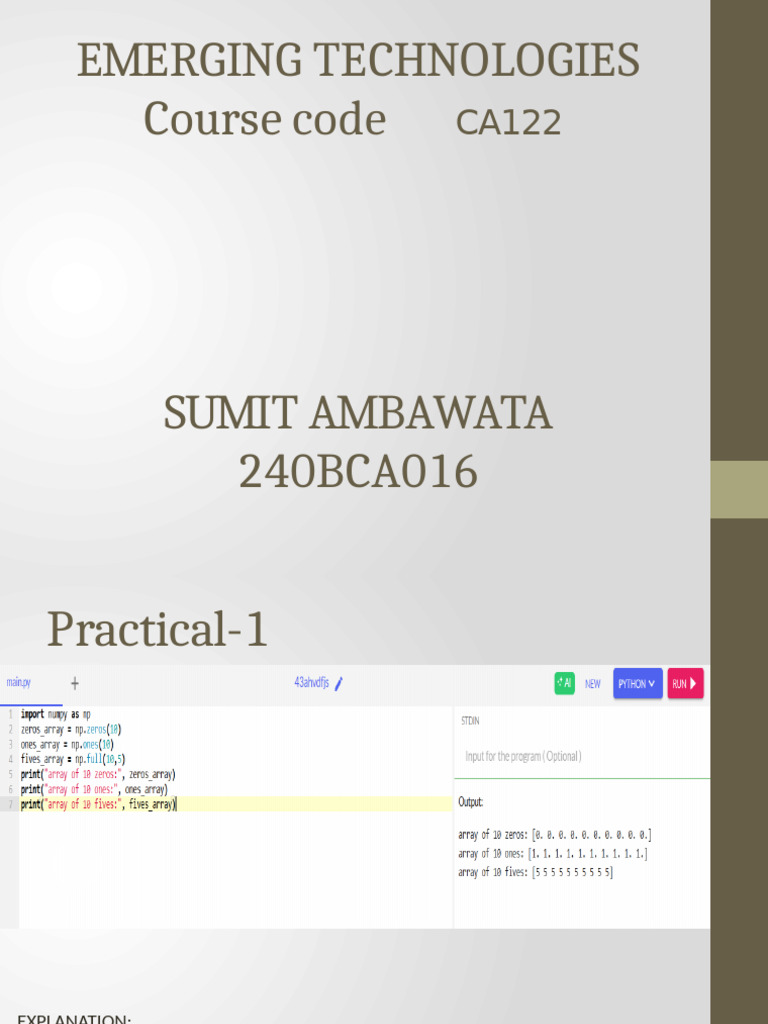 Emerging Technologies | PDF | Parameter (Computer Programming) | Matrix ...