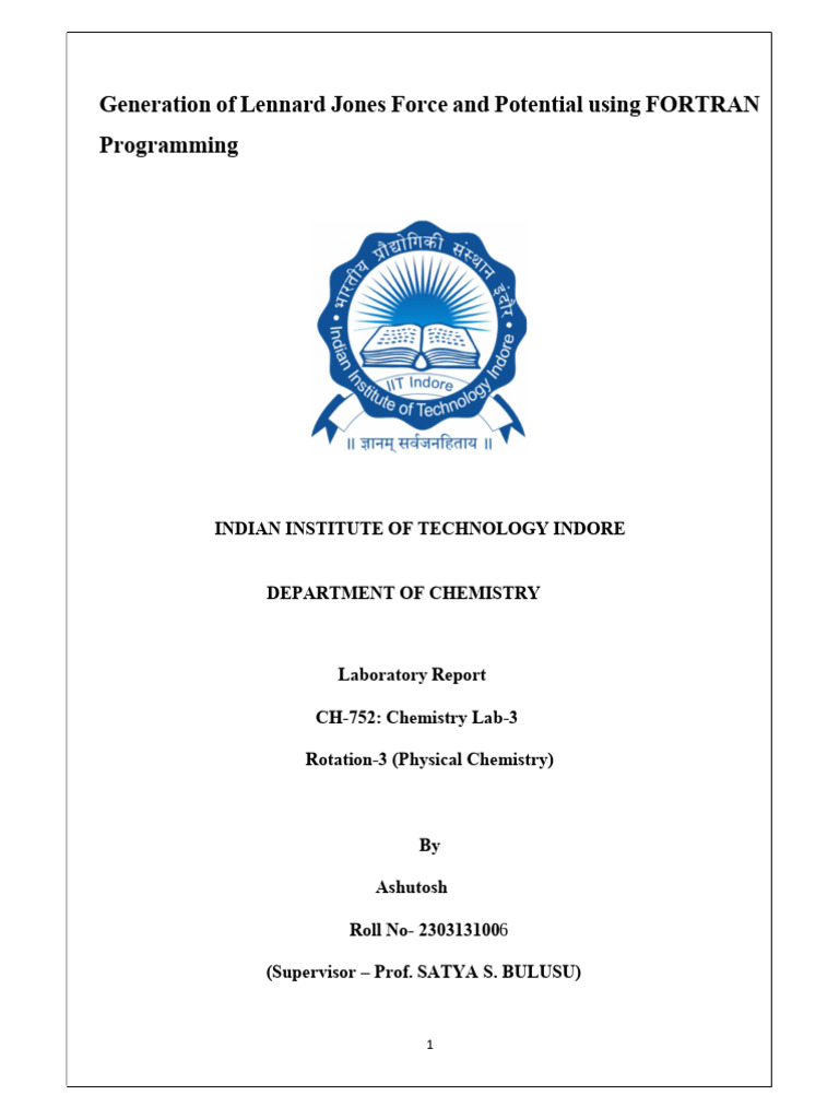Physical Lab Report (Rotation-3) | PDF | Intermolecular Force | Applied And Interdisciplinary ...