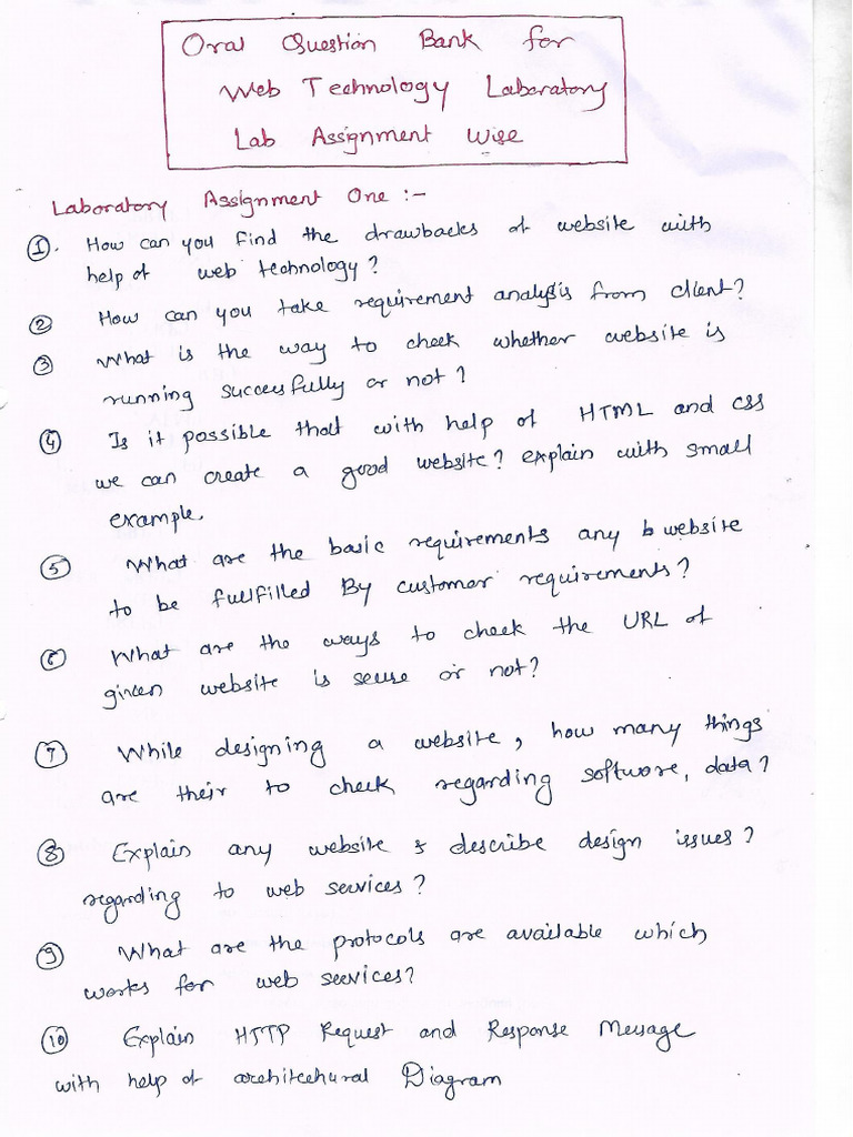 WT Oral Que Bank | PDF