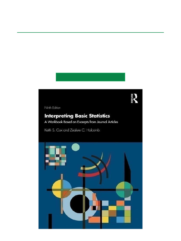 Interpreting Basic Statistics A Workbook Based On Excerpts From Journal Articles - 9th Edition ...