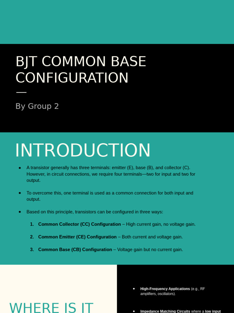 Common Base Configuration | PDF | Amplifier | Bipolar Junction Transistor