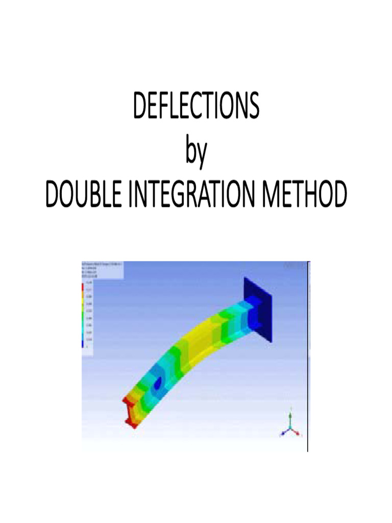 Lecture 4b-Deflection of A Beam by The Double Integration Method. | PDF ...
