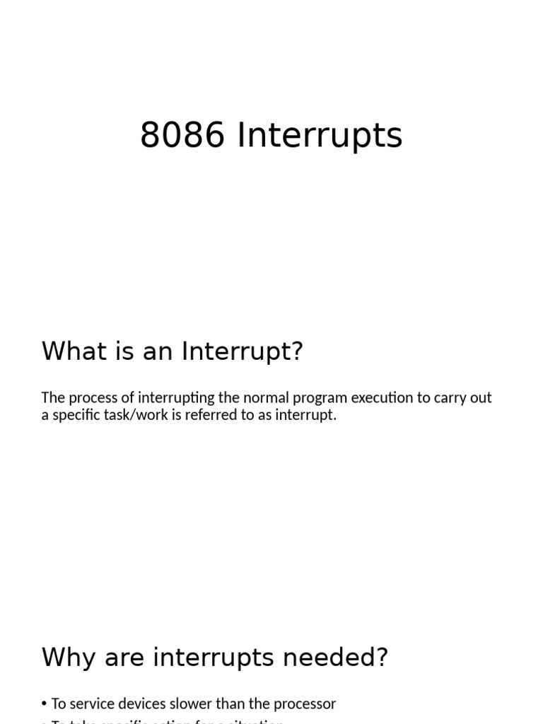 MPMC - Unit - 3 - 8086 Interrupts | PDF | Central Processing Unit | Pointer (Computer Programming)