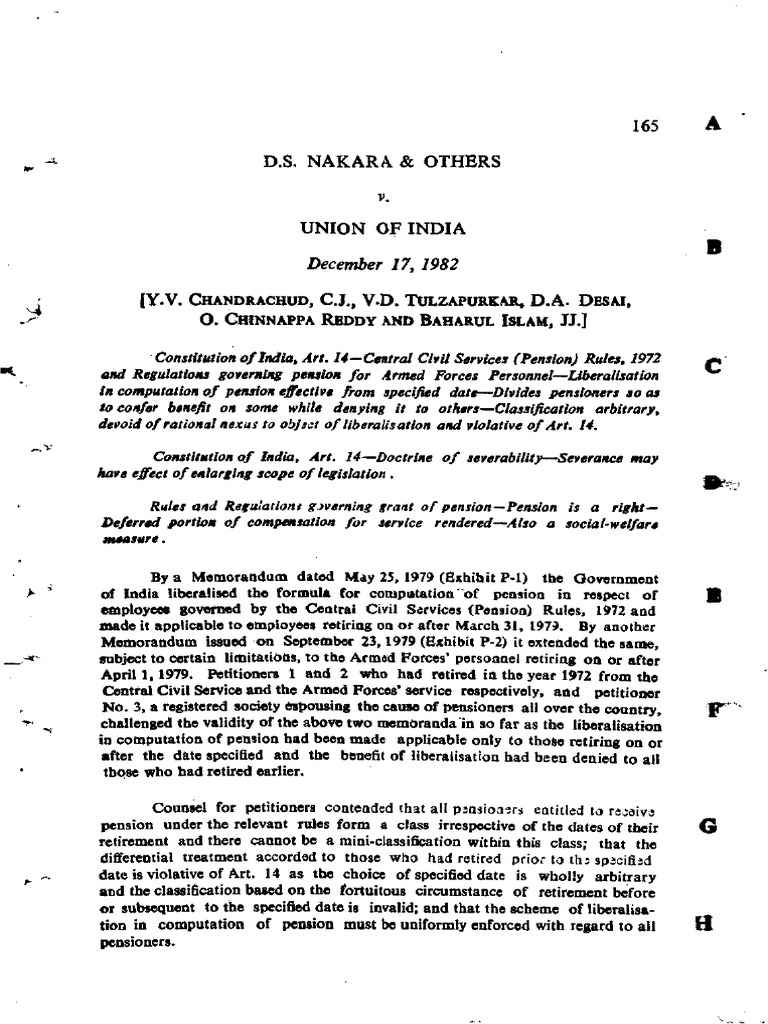 D.S. Nakara & Others - Union of India - 1701162839 | PDF | Cost Of ...