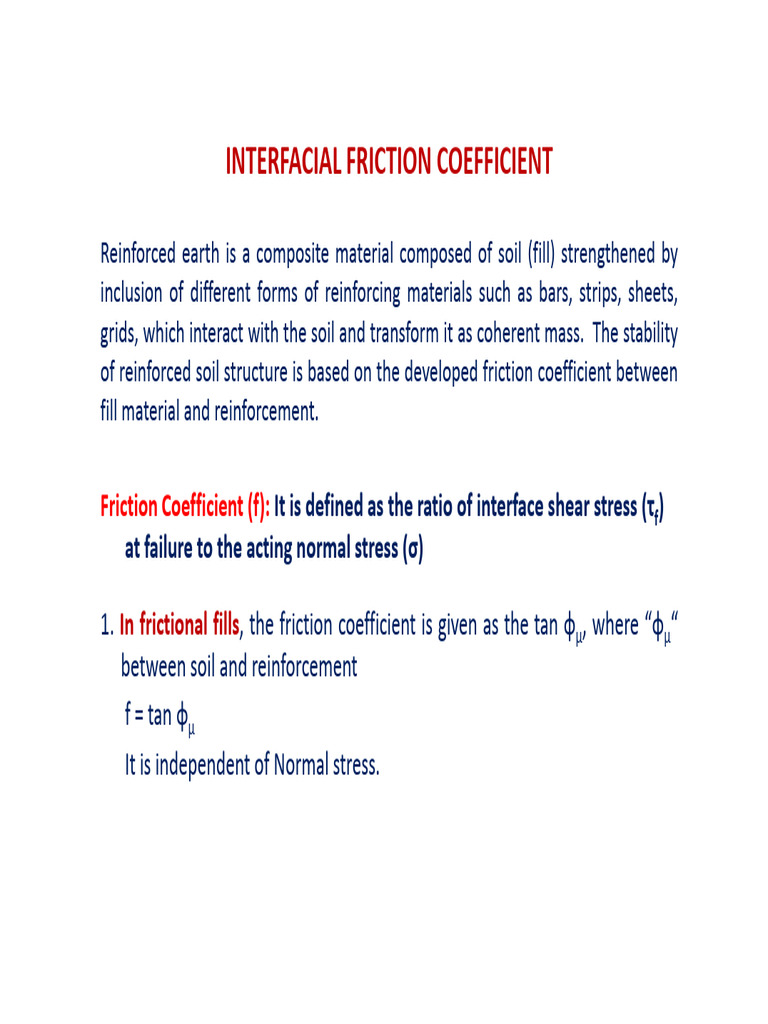 Friction Coefficient Topic Notes | PDF | Friction | Stress (Mechanics)