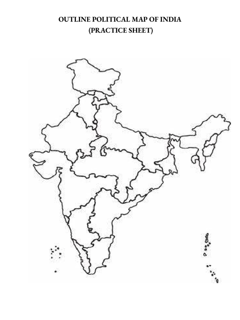 Outline Political Map of India | PDF