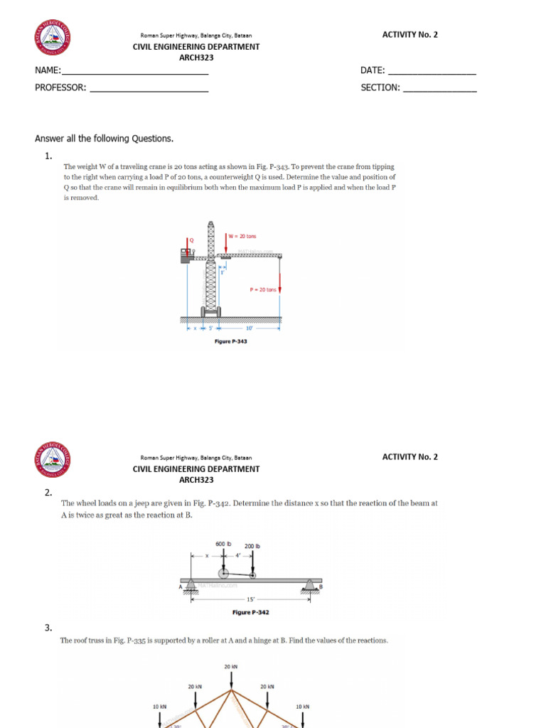 Activity 2 Theory of Structures | PDF