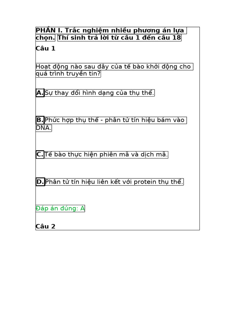 Ôn Sinh Gi A Kì II | PDF