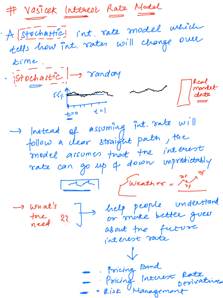 Vasicek Interest Rate Model | PDF