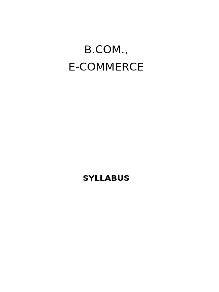 E Commerce | PDF | Knowledge | Reason