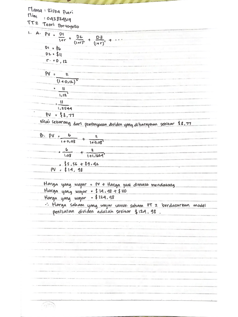 Riskaputri TT2 | PDF
