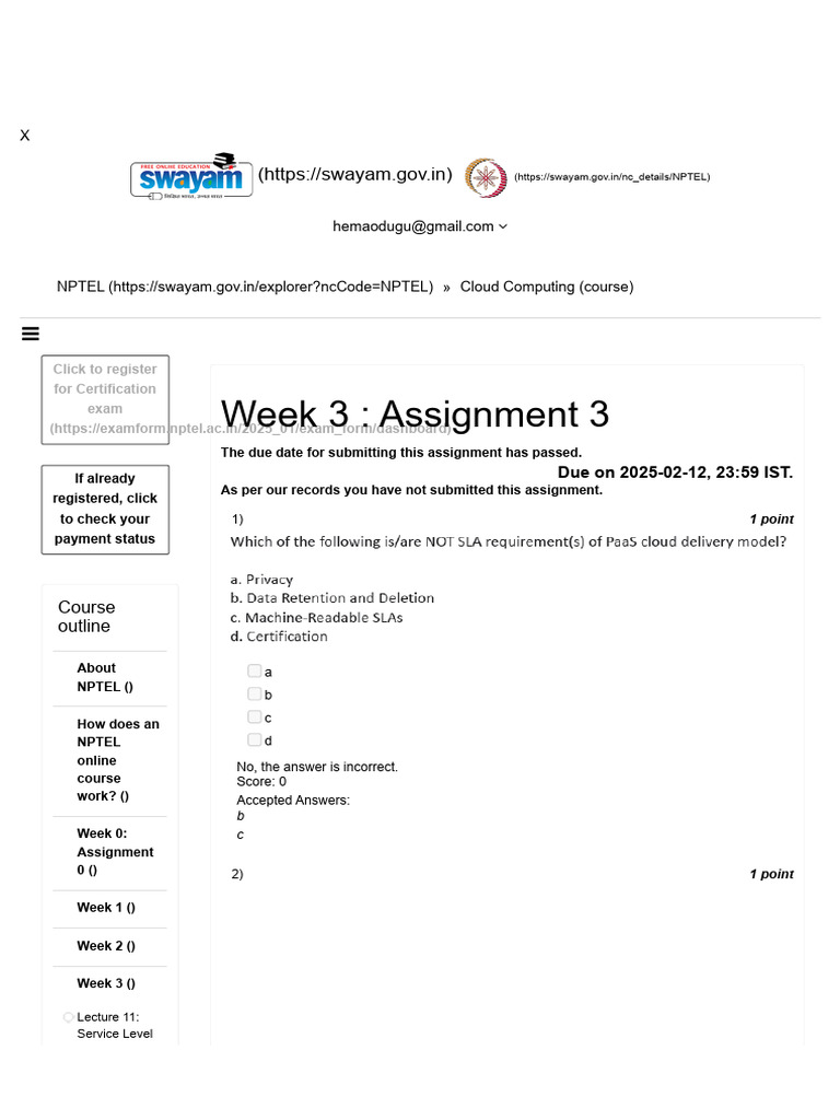 Cloud Computing - - Unit 6 - Week 3 | PDF