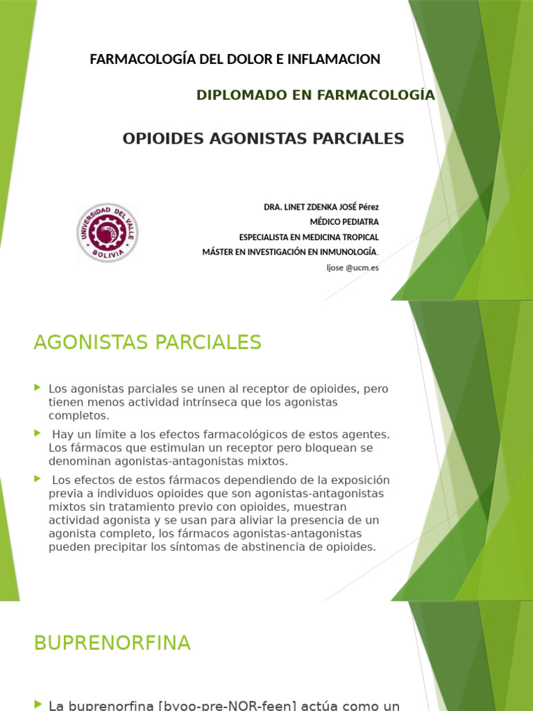 Agonistas Parciales | PDF | Opioide | Drogas