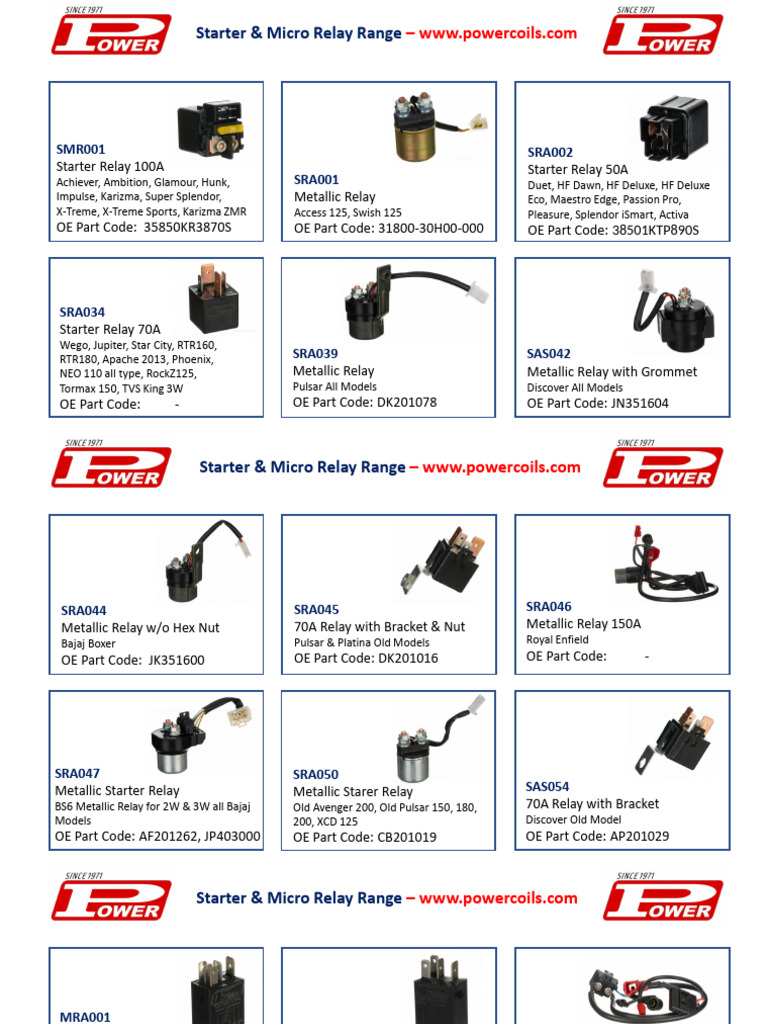 Range POWER Starter Relay | PDF