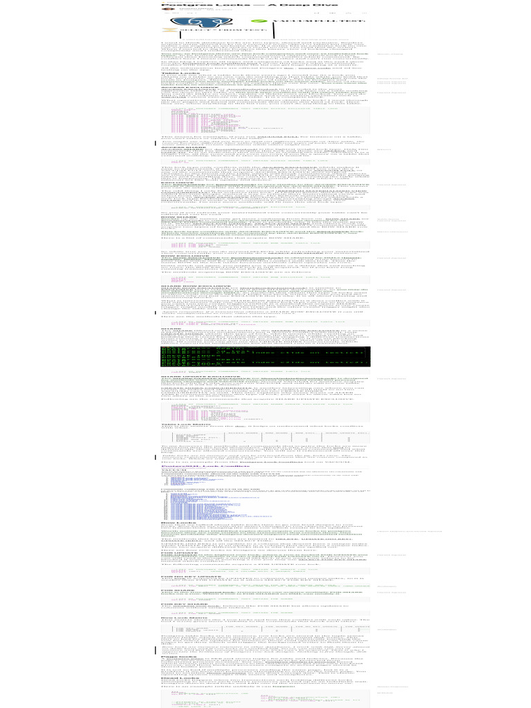 Postgres Locks - A Deep Dive-New | PDF | Postgre Sql | Database Index