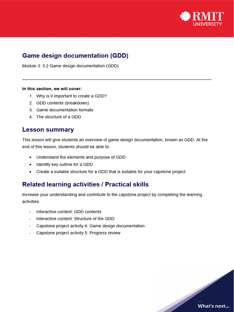 3.2 Game Design Documentation - 26.07.2023 | PDF | Project Management | Design