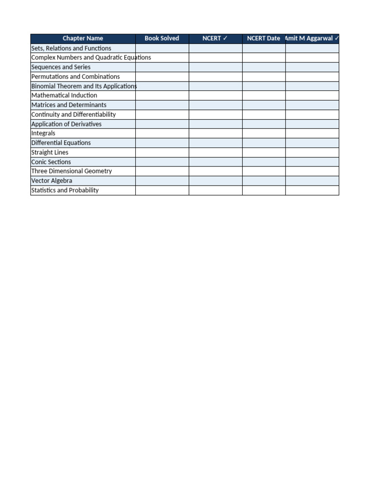 Maths Tracker Exceptional | PDF