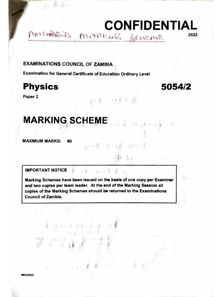 Physics p2 2022 GCE M.K | PDF