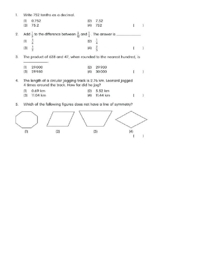 4th End Of Year Assessment (1) | PDF