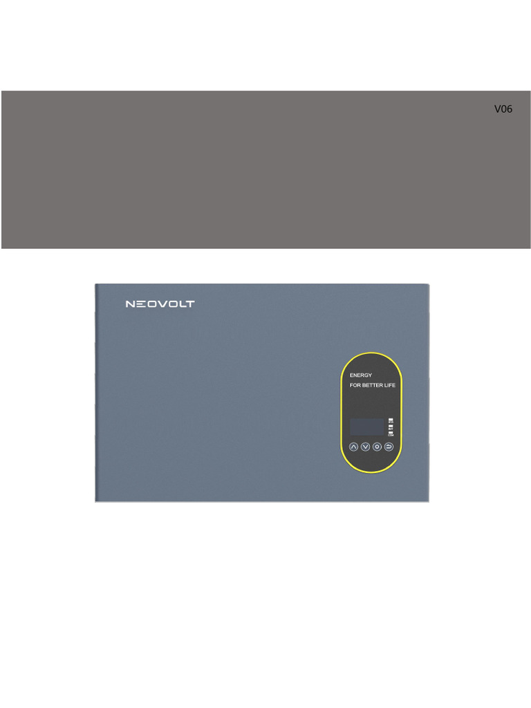 Installation BW-InV Manual V06 Neovolt | PDF | Electrical Connector ...