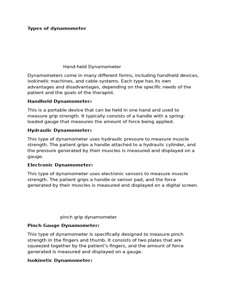 Types of Dynamometer | PDF