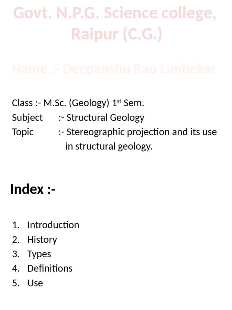 Stereographic Projection in Geology | PDF | Sphere | Angle