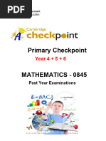 Cambridge Primary Checkpoint | PDF | Mathematics