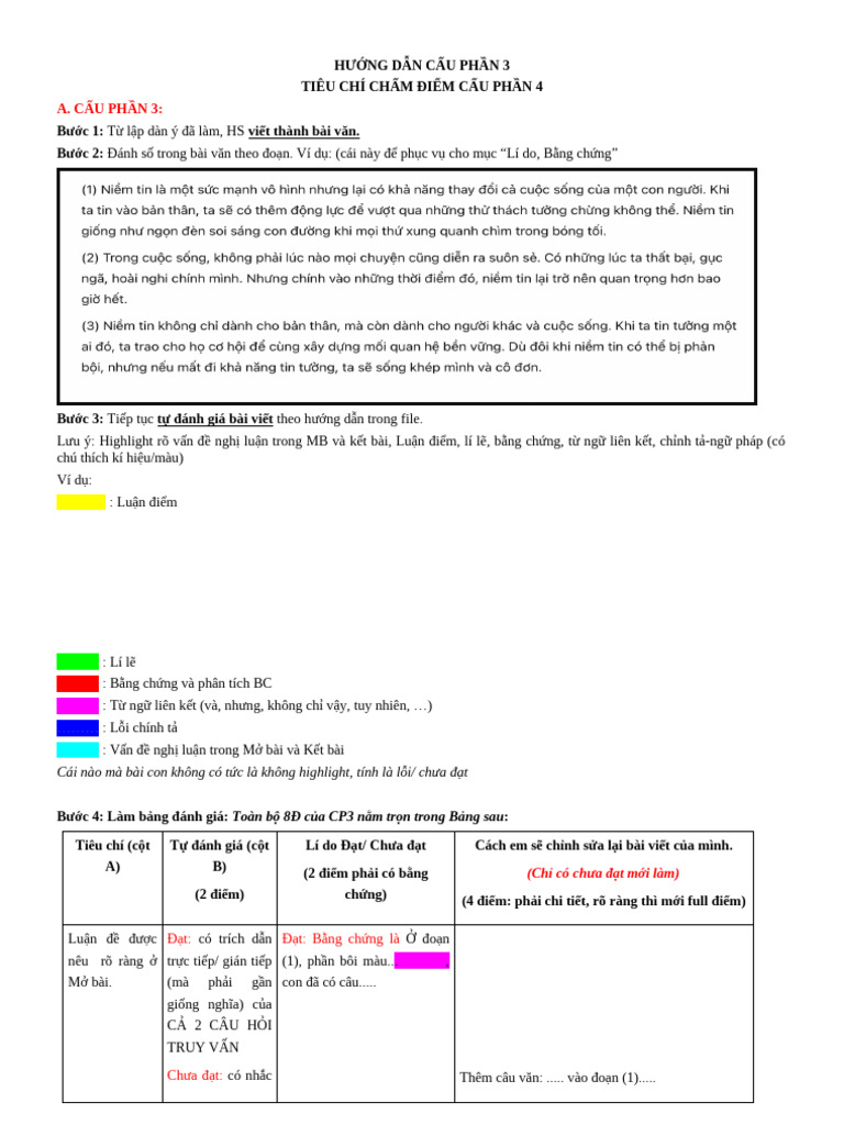 Hướng Dẫn Làm CP3 Và CP4 | PDF