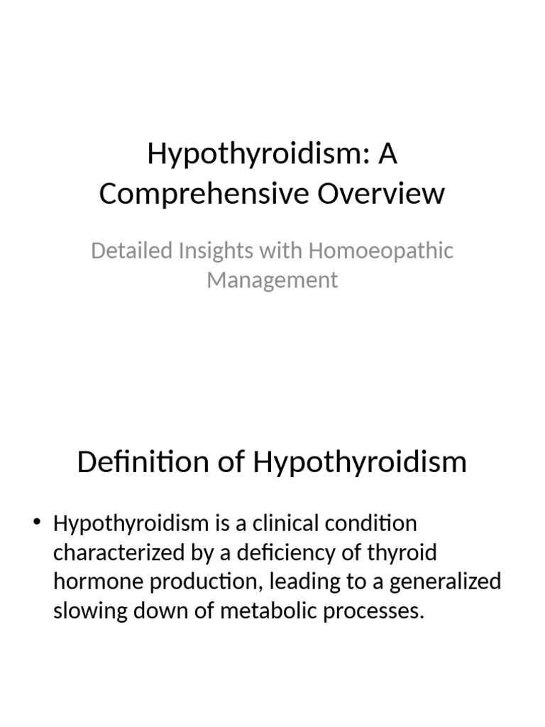 Hypothyroidism Presentation | PDF