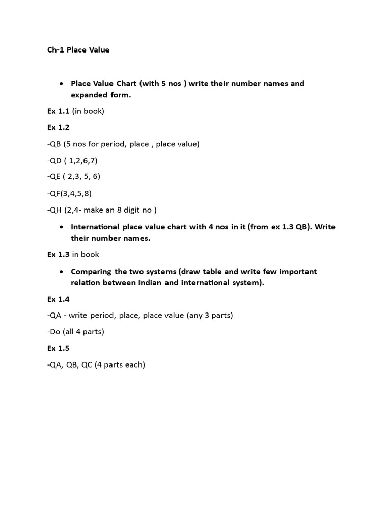 Chapter 1: Understanding Place Value | PDF