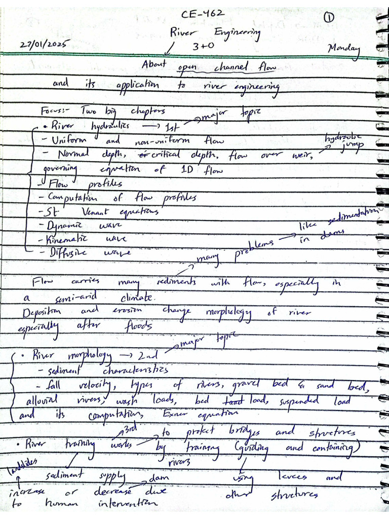 River Engineering Notes | PDF