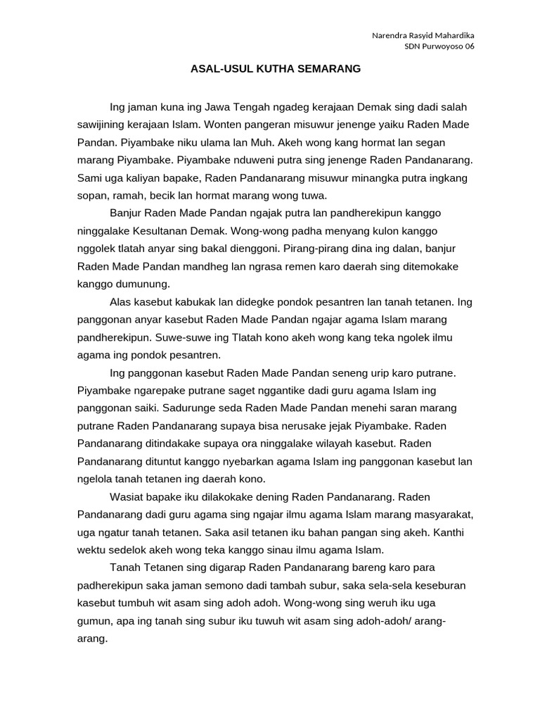 Dika Bahasa Jawa | PDF