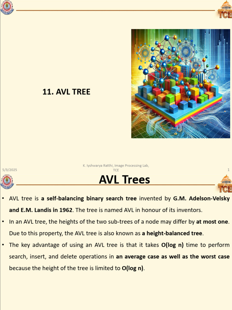 10 23ec60 Data Structures and Algorithms Kir Avl Tree | PDF | Algorithms | Algorithms And Data ...