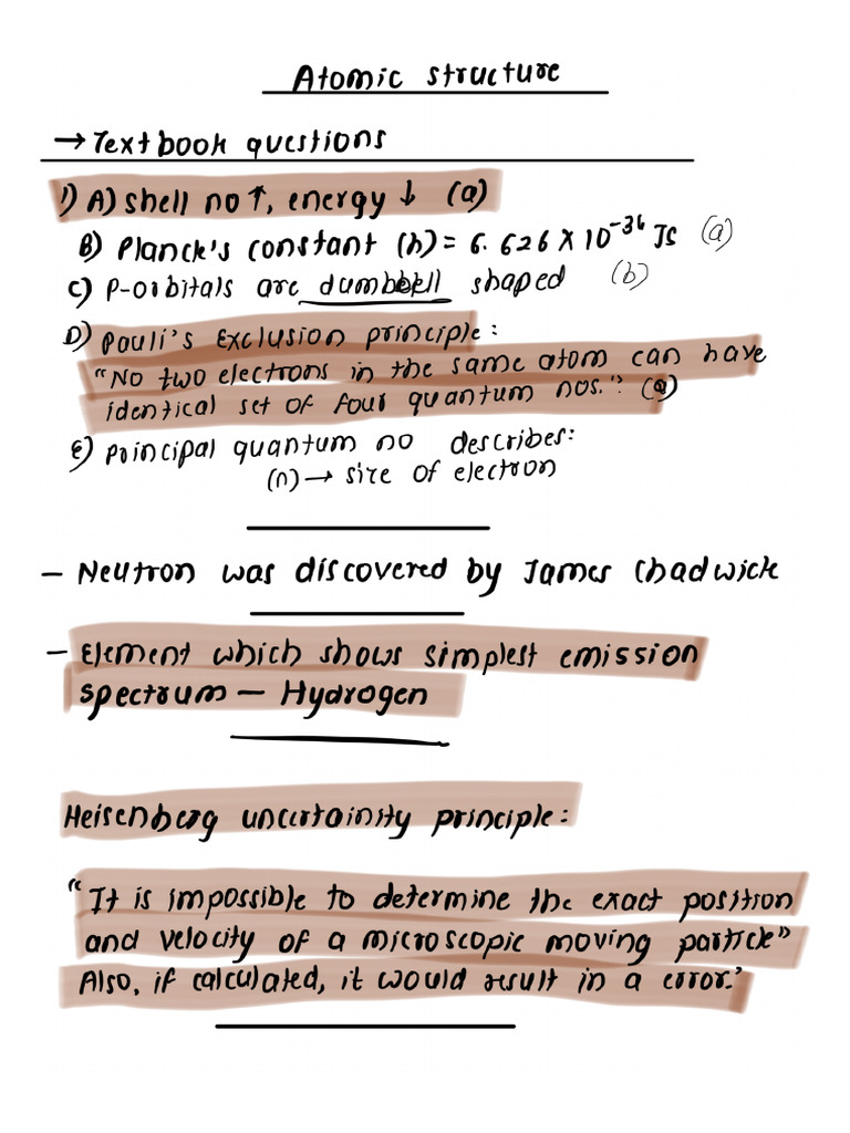 Atomic Structure | PDF