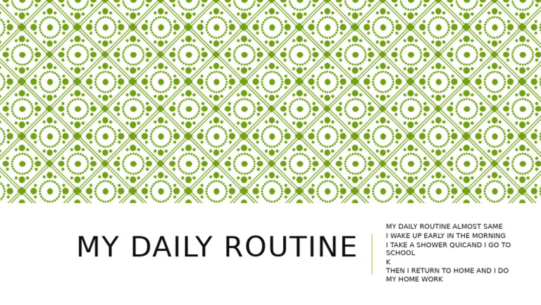 My Daily Routine | PDF