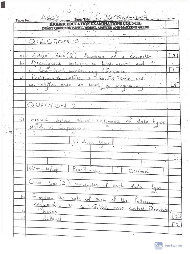 C Programming Assignment 1 | PDF