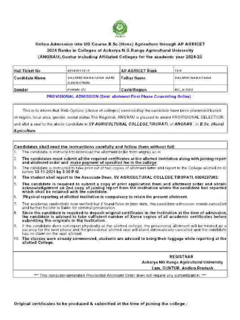 Allotment Letter For - 43343011213 - 11zon | PDF