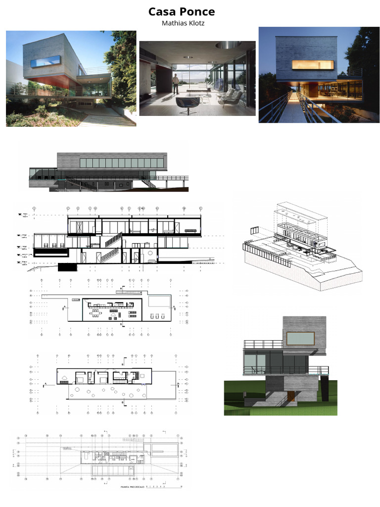 Casa Ponce: Diseño y Estructura Moderna | PDF | pared | Hormigón