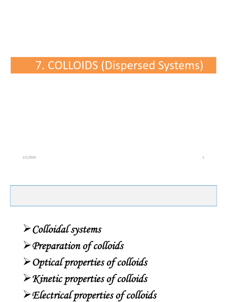 Colloids | PDF | Colloid | Emulsion