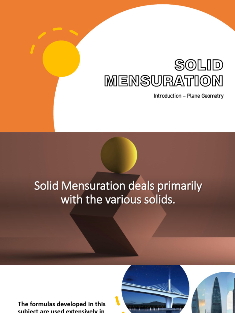 Solid Mensuration Module 1 | PDF | Triangle | Rectangle