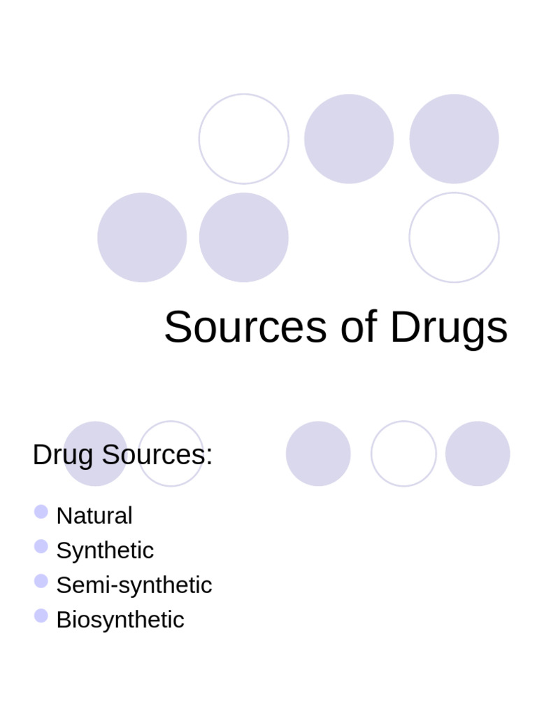 Drug Sources: Natural to Synthetic Types | PDF | Oil | Organic Compounds
