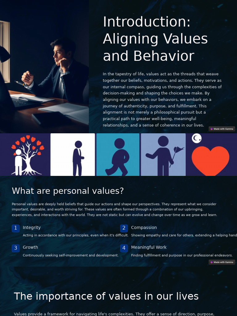 Introduction Aligning Values and Behavior | PDF | Thought | Behavior