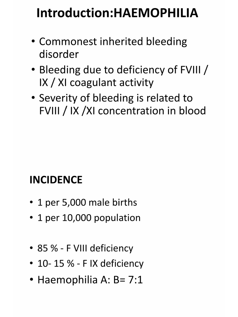 Haemophilia Disorder | PDF