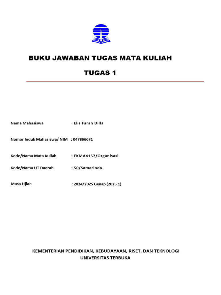 Tugas 1 Organisasi - Elis Farah Dilla | PDF