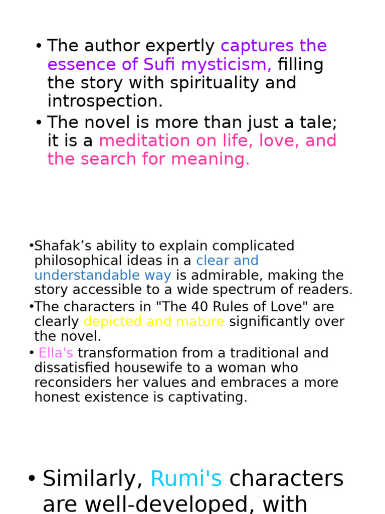 40 Rules of Love Slides | PDF