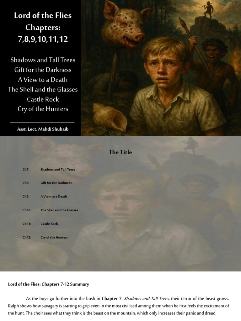 Chapters 7,8,9,10,11,12 Lord of the Flies | PDF