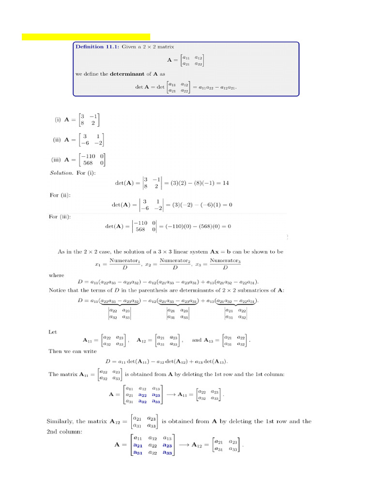 Linear Algebra MODULE 3 DETERMINANTS | PDF