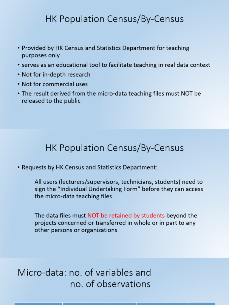 HK Population Census Teaching Guide | PDF | Census | Mortgages