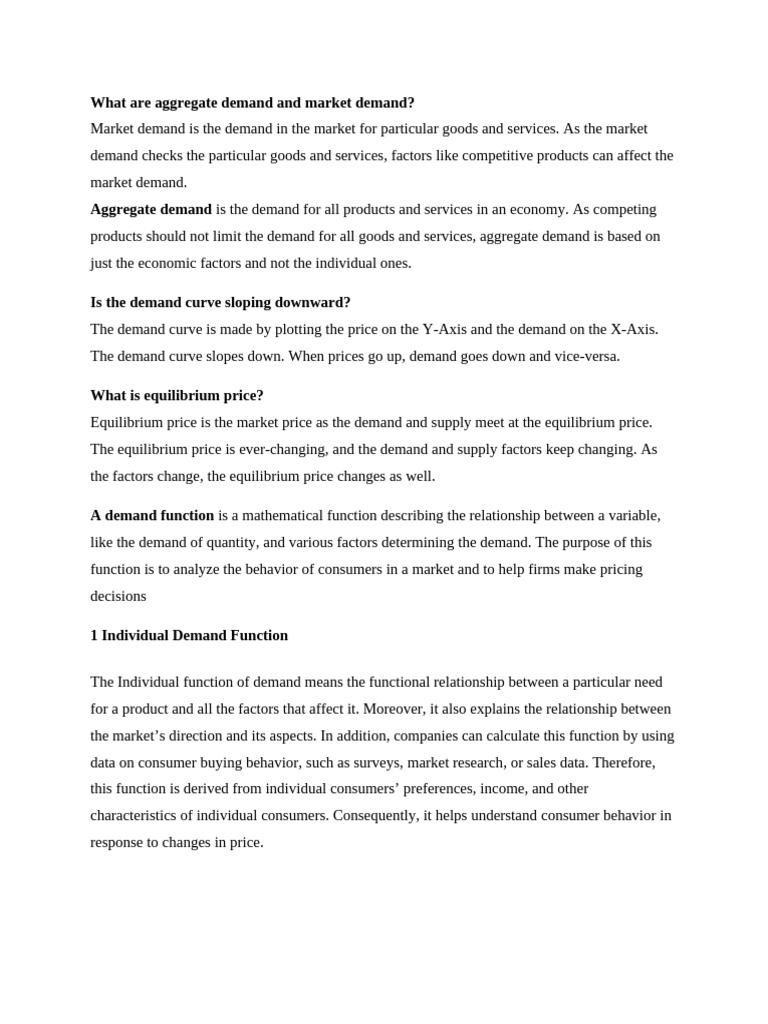 What Are Aggregate Demand | PDF | Demand | Demand Curve
